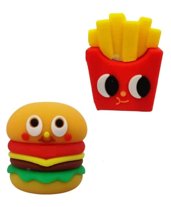 CLOUDD 2 in 1 Burger French Fries Shape Pencil Sharpener Cum Eraser ...