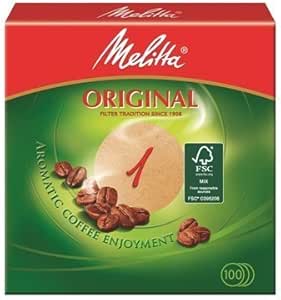 500 x ronde filter/koffiefilter "Melitta" origineel 1 (rond/natuurbruin ...