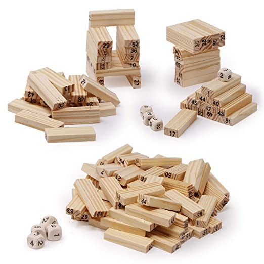 Buy SmileMakers Wooden Tower Blocks 48 PCS Building Blocks Game for ...