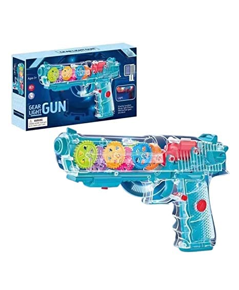 TOY STORE Transperent Gear Light Gun Multi Mode Switching Vibration Gun ...