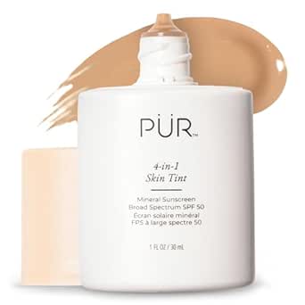 Amazon.com: PÜR Tinted Sunscreen for Face, 4-in-1 Skin Tint - Broad ...