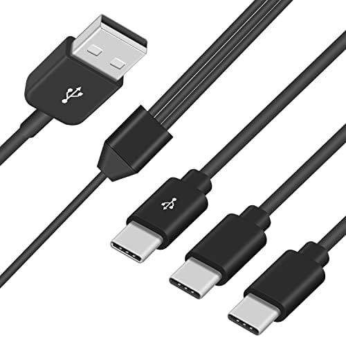 Amazon.com: iFlash 6 Feet Extra Long Dual Port TYPE C Splitter Charging ...