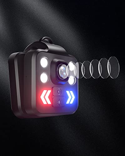 SRIKEKL 1080P Mini Wearable Body Camera with Flashlight/Warning Light ...