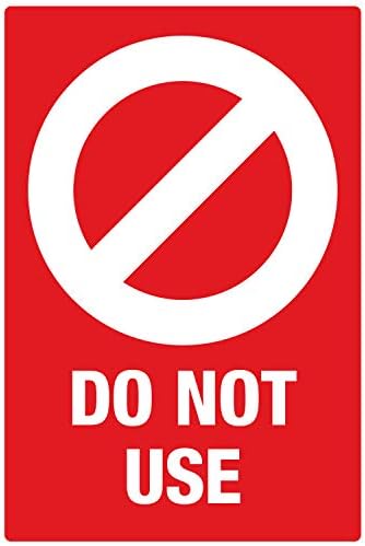 Amazon.com: Avery Preprinted Wall Decals, Do Not Use" Safety Signs, 4 ...