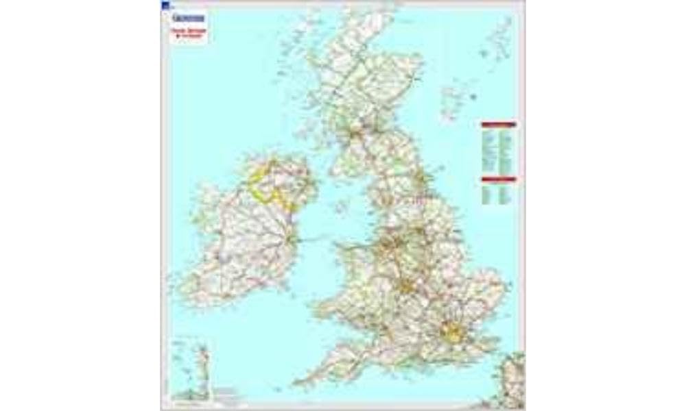 Great Britain And Ireland Michelin Rolled And Tubed Wall Map | Desertcart Kenya