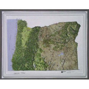 Amazon.com : American Educational Products OREGON Raised Relief 3D Map ...