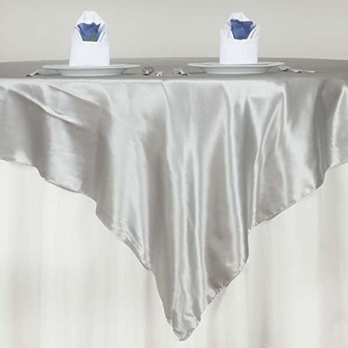 Amazon.com: TABLECLOTHSFACTORY 72" Satin Square Table Overlay for ...