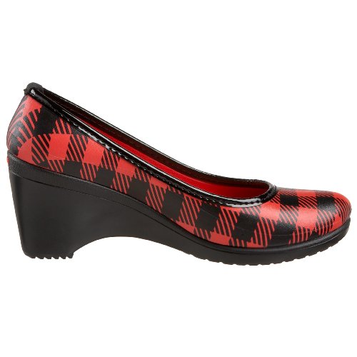 Crocs Women's Plaid Lydia Lumberjack Wedge,Red/Black,8 M US : Amazon.in ...