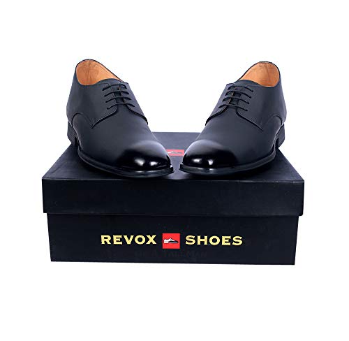 Buy Revox Height Increasing Black Formal Toe Shine Elevator Shoes for ...