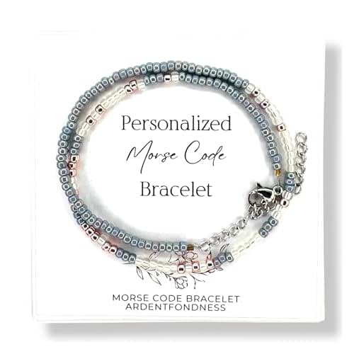 Amazon.com: Personalized Morse Code Bracelet with your own message ...
