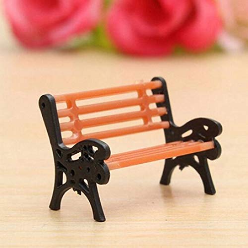 Sytauuan House Decor,Mini Garden Ornament Miniature Park Bench Craft ...