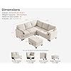 Amazon.com: CHIC HOUSE Modular Sectional Couch| Corduroy L Shaped Sleeper Sofa, U-Shape Sofa Bed ...