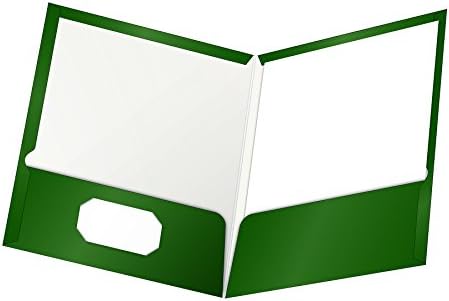 Green Two Pocket Folder Clipart