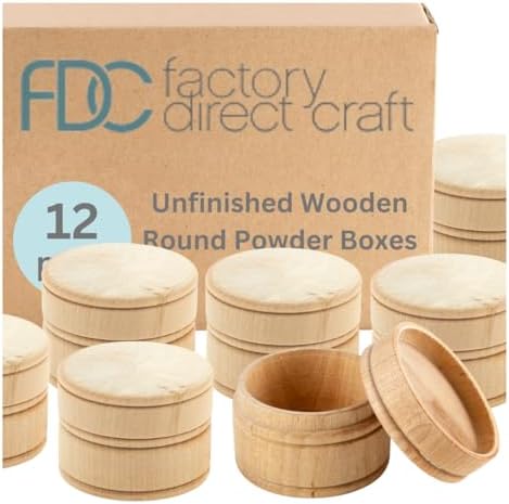 Amazon.com: Hobby Lobby Round Unfinished Wood Box with Lid, Natural ...