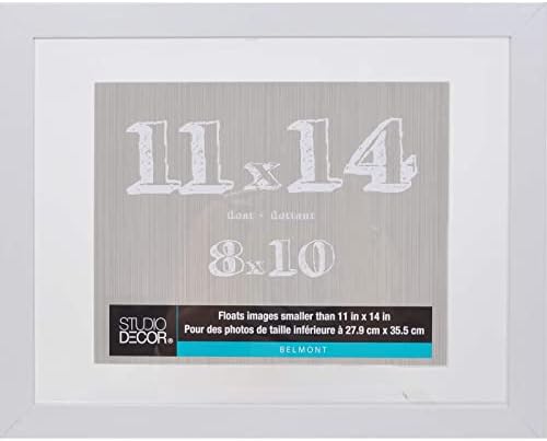 Amazon.com - Studio Decor 11" x 14" White Belmont Float Picture Frame ...