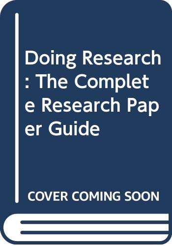 Amazon.com: Doing Research: The Complete Research Paper Guide ...