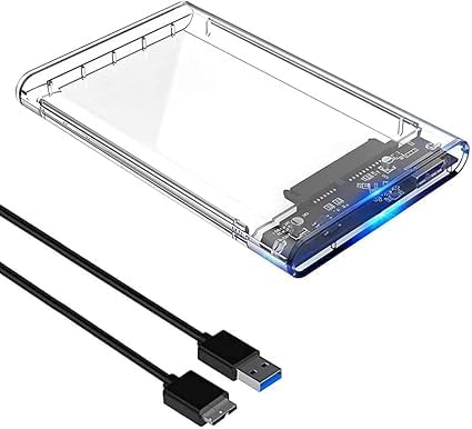 Itick USB 3.0 to SATA External HDD Enclosure, Transparent : Amazon.in ...