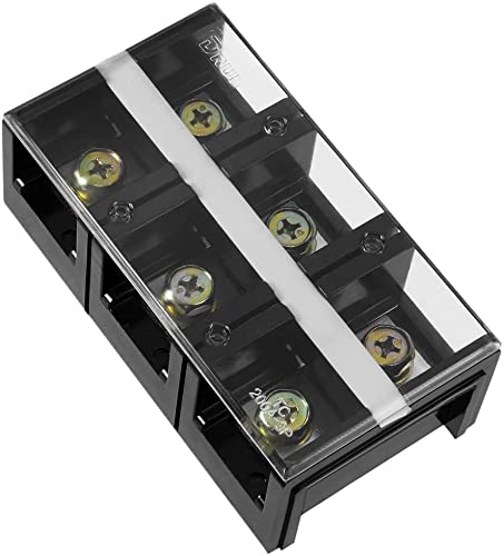 Buy WMidNem Dual Rows 3 Positions 600V 200A Cable Barrier Block ...