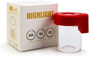 Amazon.com: LEWOT Magnifying Viewing Jar with LED Light, Airtight ...
