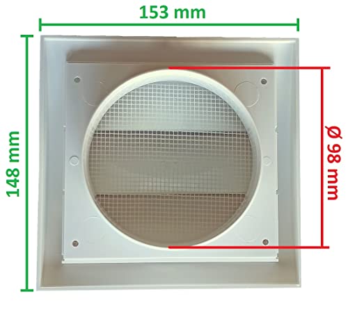 White Plastic Wall Ventilation Grille with Gravity Automatic Movable ...