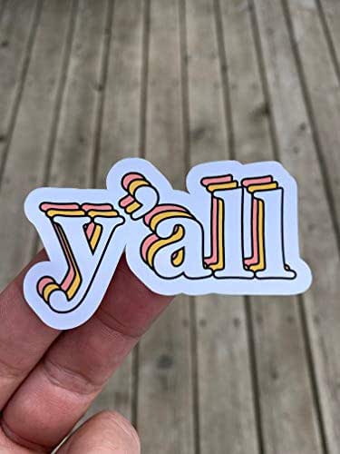 Amazon.com: Y'all Sticker, Laptop Sticker, Water Bottle Sticker, Phone ...