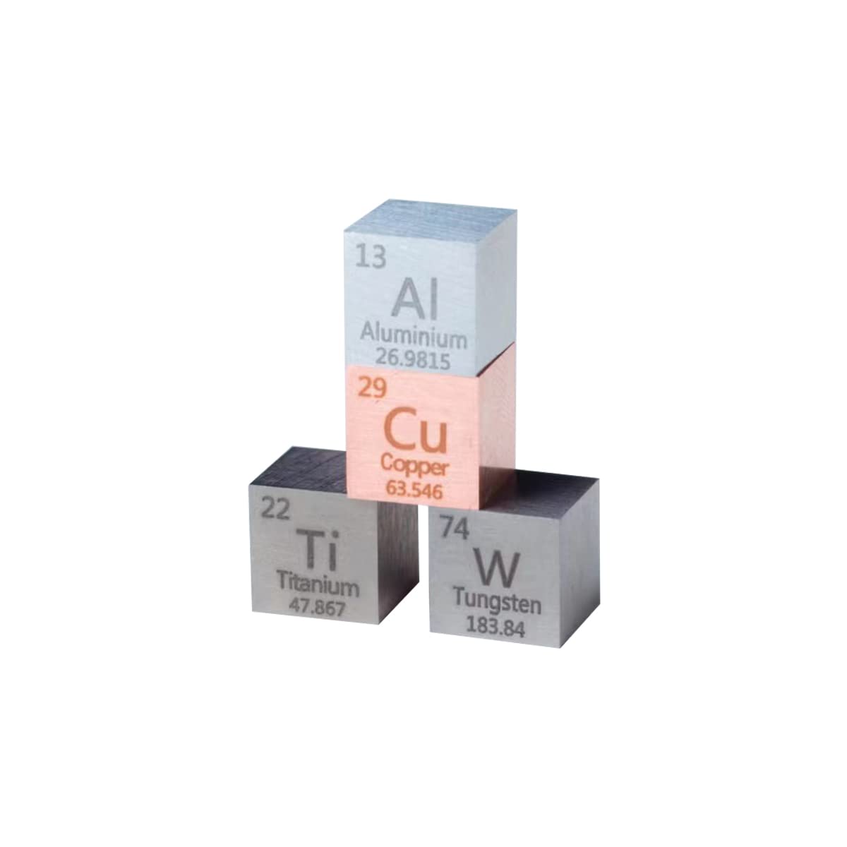 4Pcs Element Cube Set - 10mm Element Cubes Aluminum Titanium Copper ...