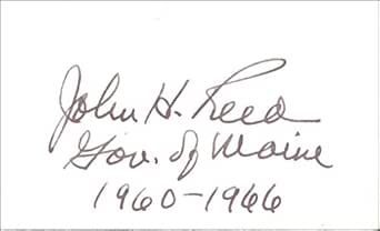 Amazon.com: Governor John H. Reed - Signature : Collectibles & Fine Art