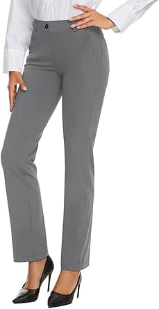 Amazon.com: Flyjazz Women's Yoga Dress Pants Stretchy Work Slacks Work ...