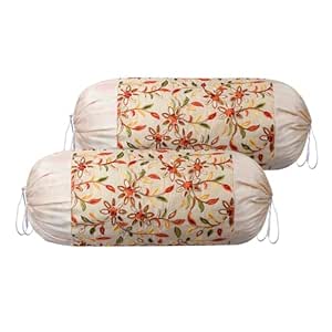 Buy Kuber Industries Bolster Covers | Polyester Bolster Cover Set ...