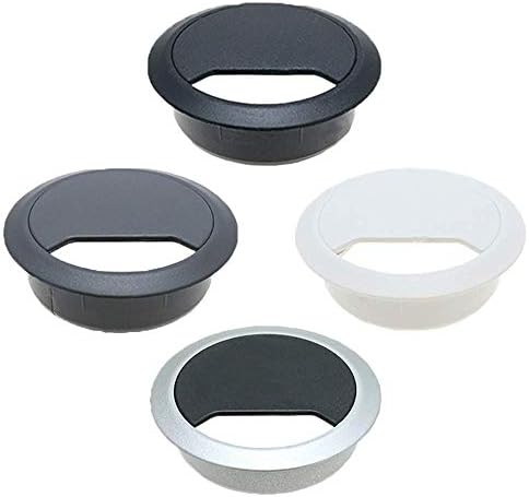 Vital Parts 5 Pack Black Desk Cable Tidies, Plastic Desk Grommets, Desk ...