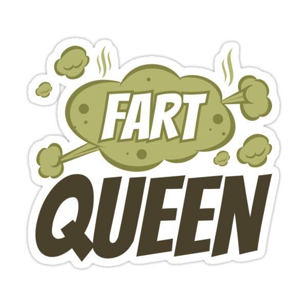 Amazon.com - Fart Queen Funny Fart Sticker Decal for Wall, Laptop, Cell ...