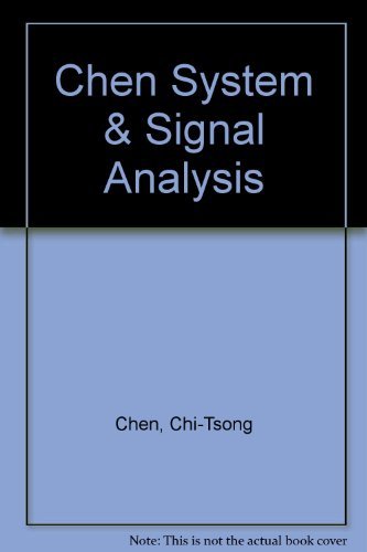 Amazon.com: System and Signal Analysis: 9780030056949: Chen, Chi-Tsong: Books