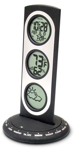 Bedol Three Tier World Time Combo Station/Black, Clock : Amazon.in ...