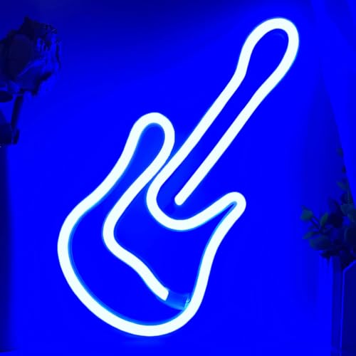 VIFULIN Guitar Neon Sign Light Neon Guitar Lamp, Guitar Wall Decor ...
