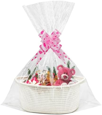 Gift Baskets Empty, Hamper Baskets for Gifts Empty Cotton Rope Basket ...