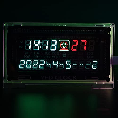 Vastarry Two-Color Vacuum Fluorescent Display Clock VFD Clock Retro ...
