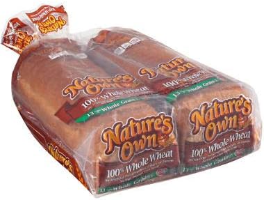 Amazon.com : Nature's Own 100% Whole Wheat Bread 20 oz. loaf, 2 ct ...