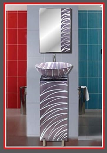 Moduler Vanity Wash Basin/Glossy Finish/Bathroom Sink/Vessel Sink HIMANS Designer L Bend Wash ...