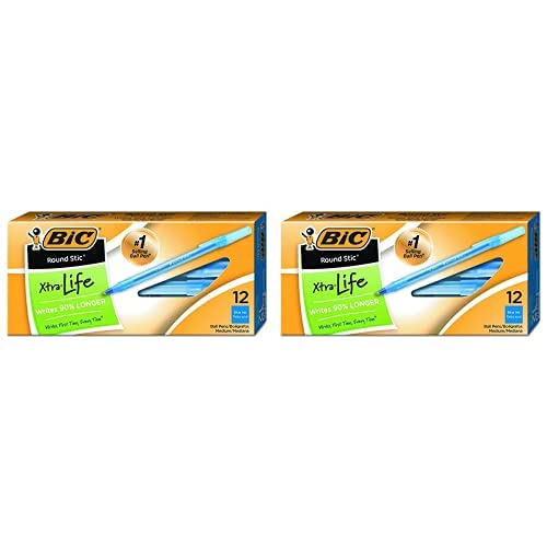 Amazon.com : BIC Round Stic Xtra Precision Ballpoint Pen, Fine Point (0 ...