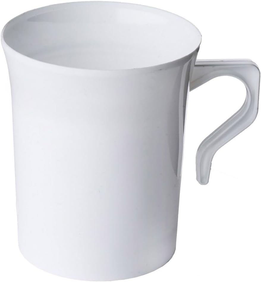 Amazon.com: BloominGoods 50 Heavyweight Disposable White Plastic 8 oz ...