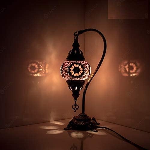DEMMEX Stunning Turkish Moroccan Mosaic Table Lamp with Big Size Globe ...