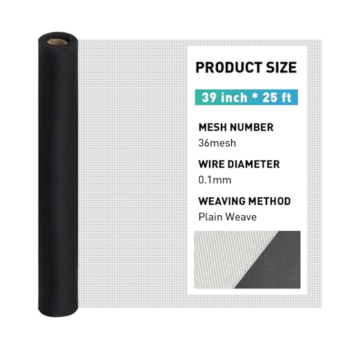 Snapklik.com : Window Screen, 39In X 25Ft Solar Screen For Window,Sun ...