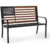 Amazon.com: Attliasalon 𝐀𝐭𝐭𝐥𝐢𝐚𝐬𝐚𝐥𝐨𝐧 50” Outdoor Bench Garden Bench with ...