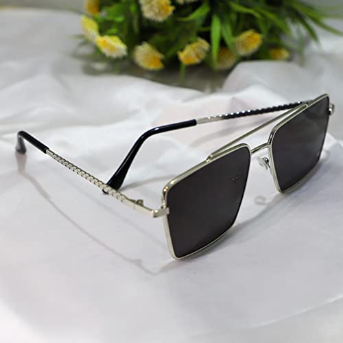 Buy ALLWiNGS Retro Rectangular Aviator Sunglasses Premium Glass Lens ...