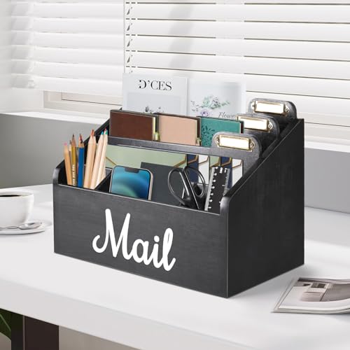 Snapklik.com : Rustic Mail Organizer Letter Sorter For Counter, Mail ...