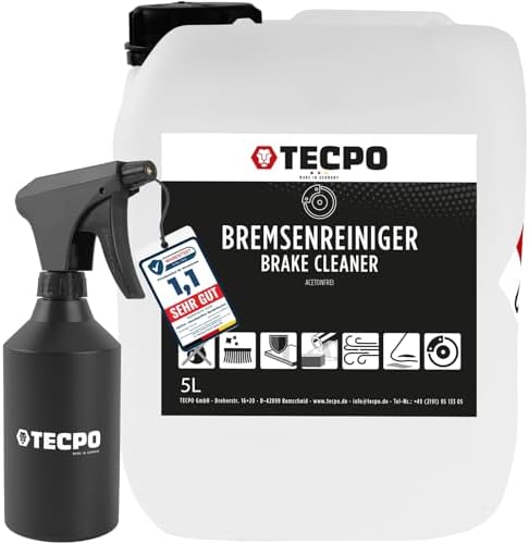 TECPO Bremsenreiniger, 5 Liter Universal Teile Reiniger Entfetter Brake ...