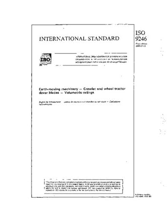 Amazon.com: ISO 9246:1988, Earth-moving machinery - Crawler and wheel tractor dozer blades ...