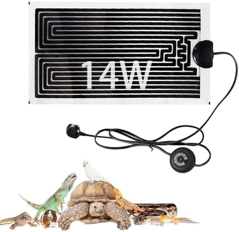 ZOYDP Heat Mat Reptile, 14W Heat Mat with Thermostat, Reptile Heat Mats ...