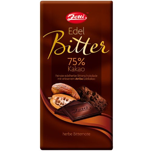 Amazon.com : Zetti Edelbitter Chocolate 75% (2 x 100g) : Grocery ...