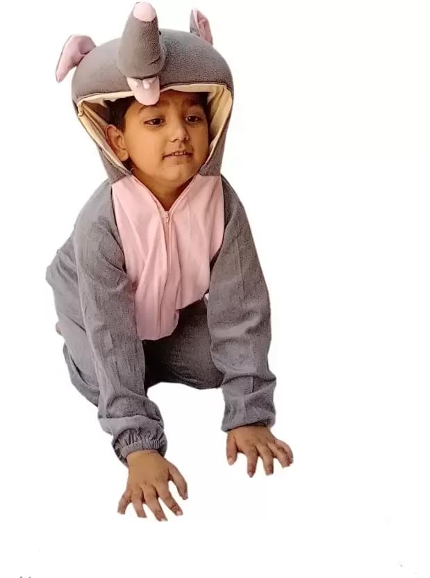 Buy Nic Elephant Wild Animal Costume For Kids - Grey | Animal Fancy ...